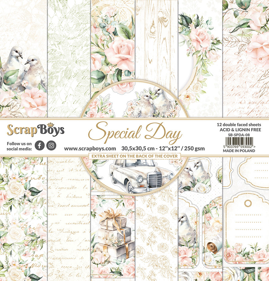 Special Day, scrapboys, 12 double sided 12x12, scrapbooking paper pack ...